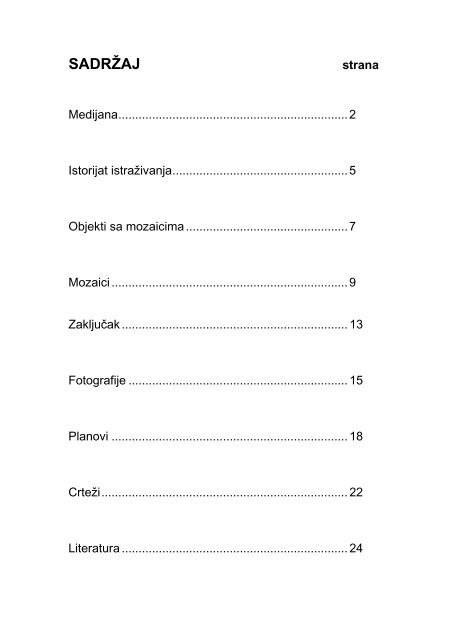 SADRŽAJ - Seminarski Maturski Diplomski Radovi