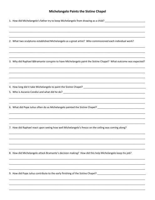 Michelangelo Paints the Sistine Chapel