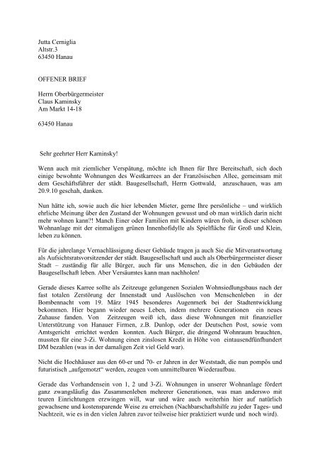 Offener Brief