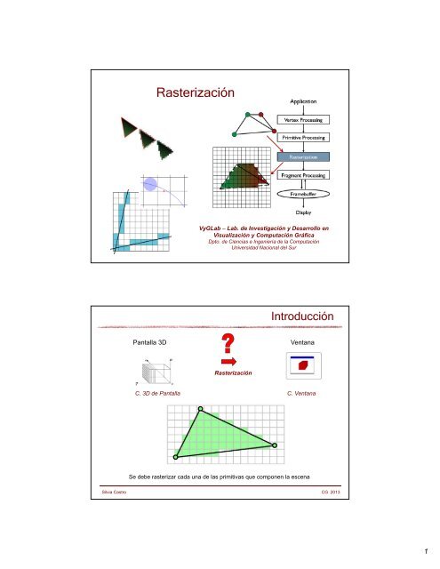 Rasterización - Departamento de Ciencias e Ingeniería de la ...