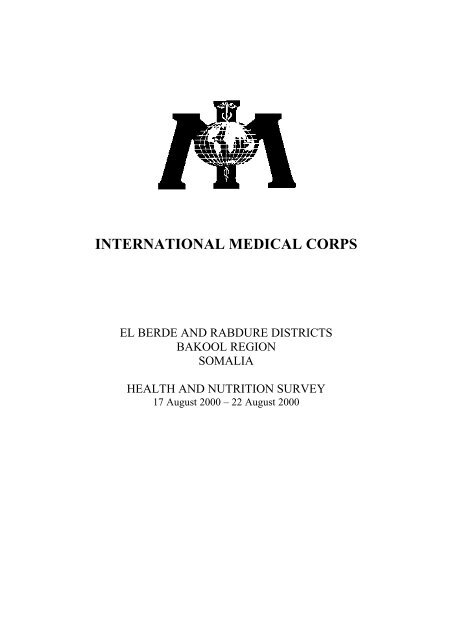 INTERNATIONAL MEDICAL CORPS - PFEDA / Page d'accueil PFEDA