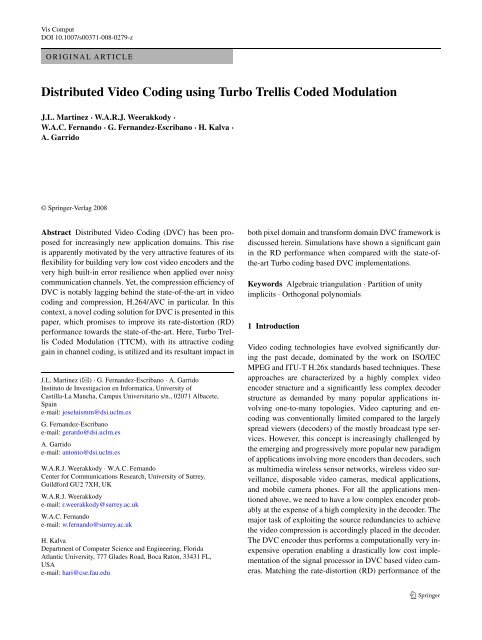 Distributed Video Coding Using Turbo Trellis Coded Researchgate