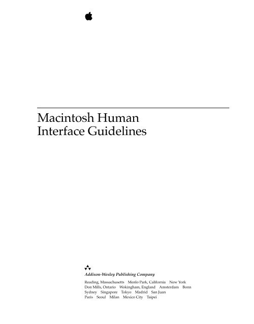 Macintosh Human Interface Guidelines [PDF]