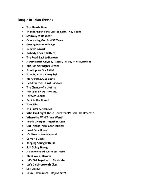 Class Reunion Themes Examples Class Reunion Year Candy Wrappers