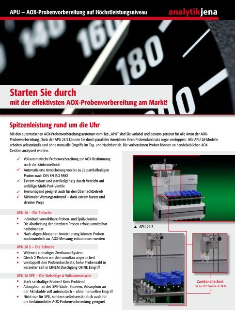 Flyer APU 28S - Analytik Jena AG