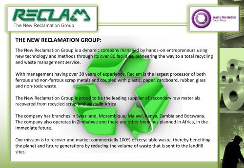 The New Reclamation Group