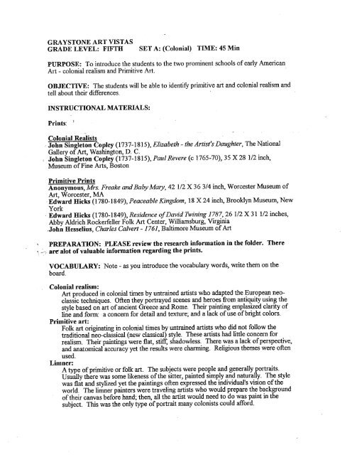 Colonial Period Limner Portraits