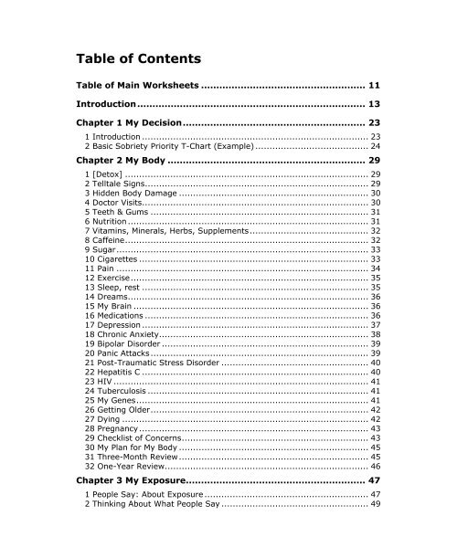 Table of Contents - LifeRing