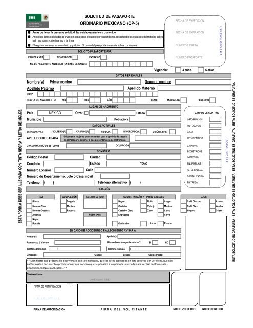 ORDINARIO MEXICANO (OP-5)