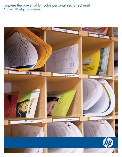 Capture the power of full color personalized direct mail - HP
