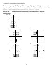 Exponential Functions And Logarithms Worksheet