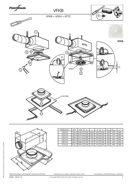 VFKB = VFKH + ATTC - Fläkt Woods Group