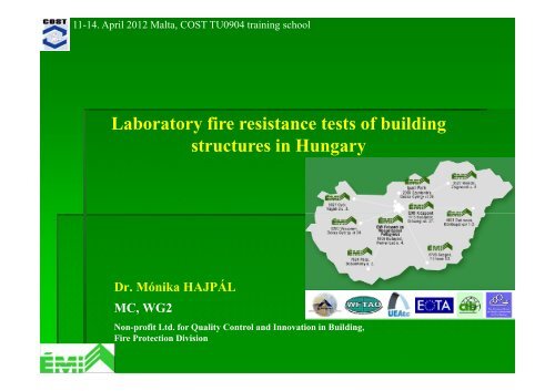 Laboratory fire resistance tests of building structures in Hungary