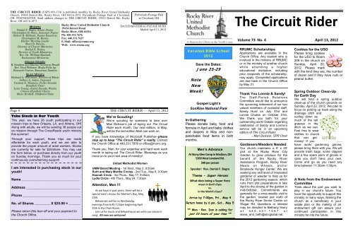 The Circuit Rider - Rocky River United Methodist Church