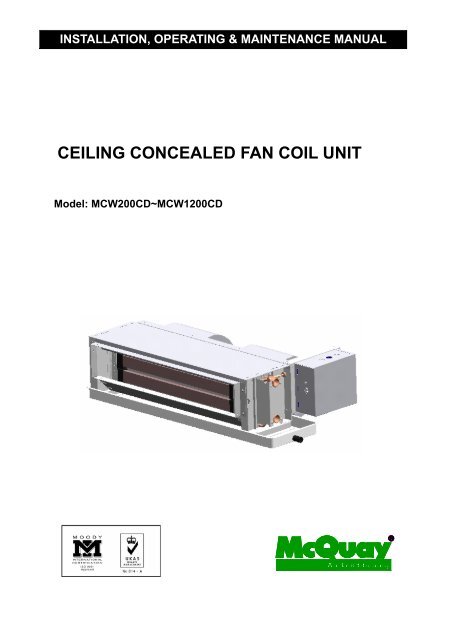 CEILING CONCEALED FAN COIL UNIT