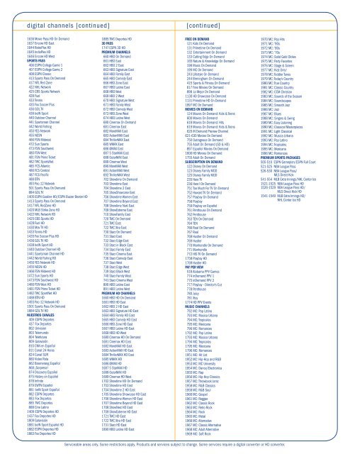 digital channels [continu