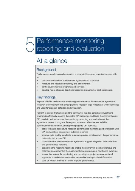 Performance monitoring, reporting and evaluation