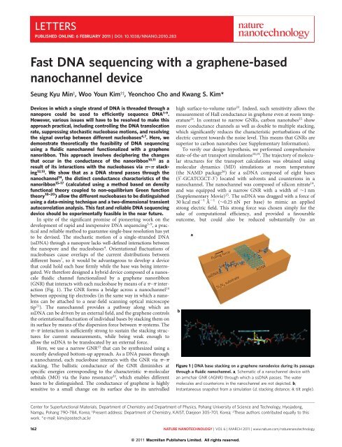 Fast DNA sequencing with a graphene-based nanochannel device