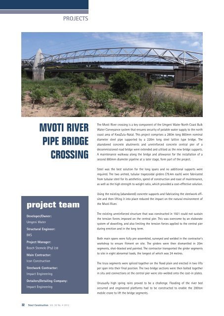 Mvoti River pipe bridge crossing - saisc