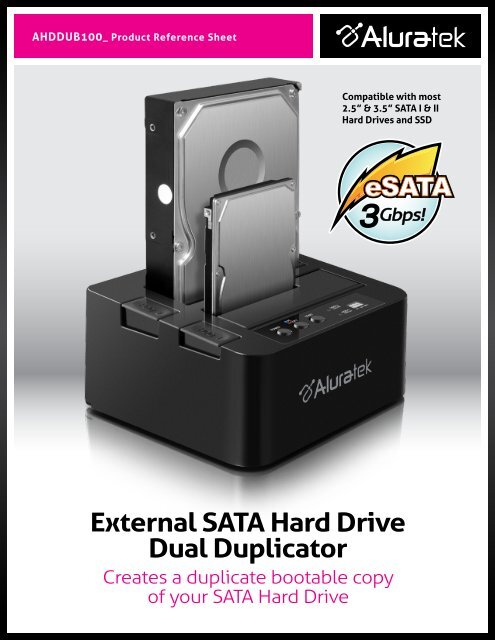 External SATA Hard Drive Dual Duplicator - Aluratek
