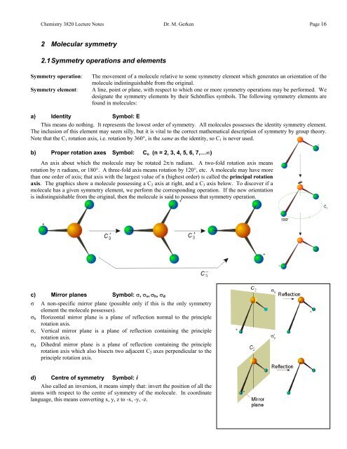 Elements And Symmetry Operations SF4 C2v Symmetry