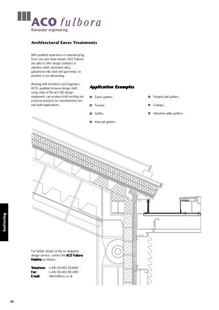 Guttering FreeDeck 34 ACO