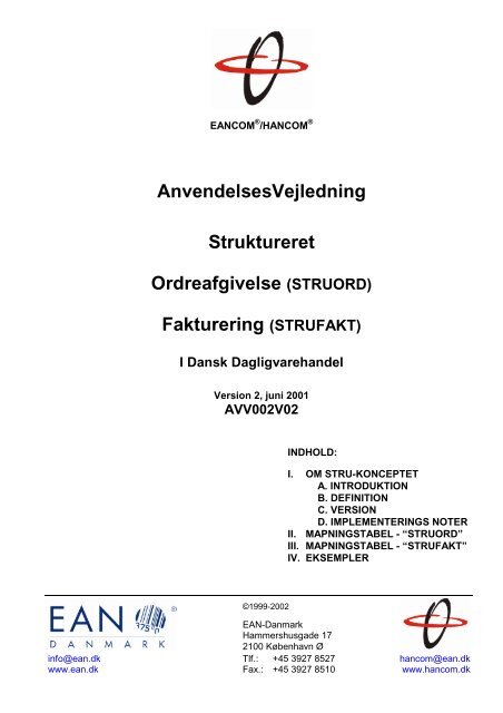 STRU - EANCOM®/HANCOM® GS1 Denmark