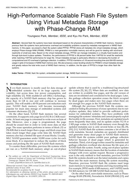 High-Performance Scalable Flash File System Using Virtual ...