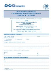 DECLARATION DE SINISTRE RESPONSABILITE ... - O2A Assurance