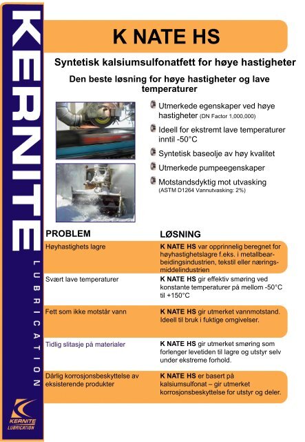 K-NATE HS NLGI 2 Lagerfett for høye turtall - Kernite