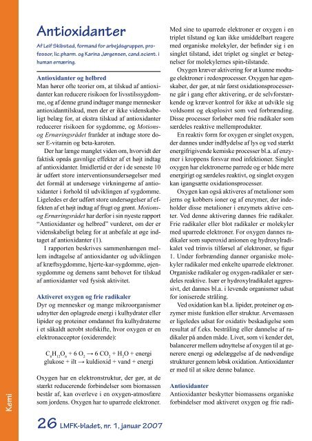 Antioxidanter - LMFK