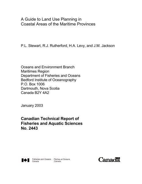 A Guide to Land Use Planning in Coastal Areas of the Maritime ...