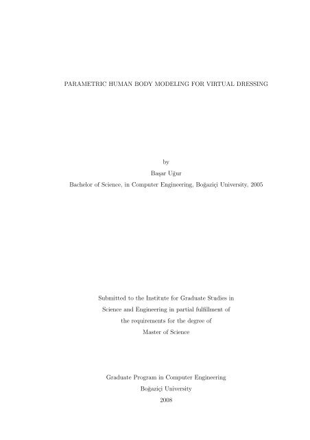 PARAMETRIC HUMAN BODY MODELING FOR VIRTUAL ...