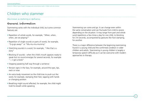 Children who stammer - The Communication Trust