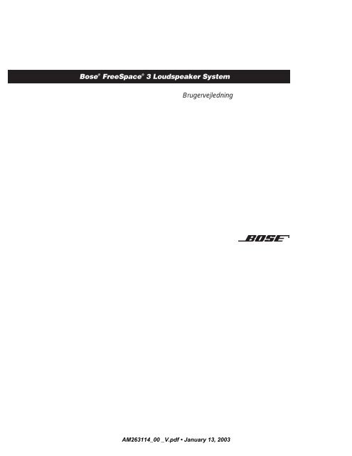 Bose FreeSpace 3-højttalersystem