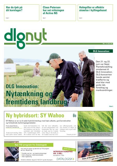 Nytænkning og fremtidens landbrug - dlg