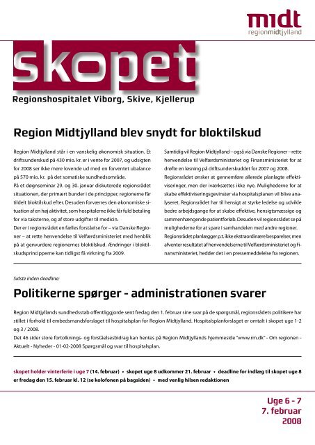 skopet uge 6-7 / 2008 - Hospitalsenhed Midt