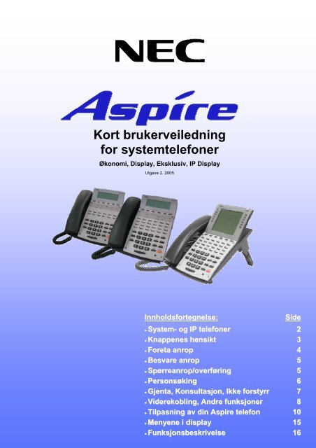 NEC Aspire - IKT-NOR