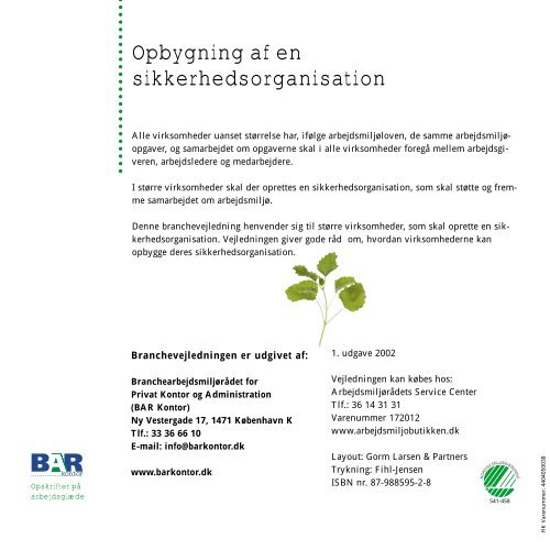 Opbygning af en sikkerhedsorganisation