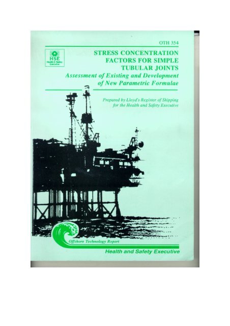 Stress concentration factors for simple tubular joints ... - HSE