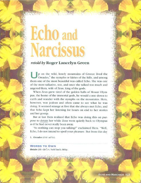Echo and Narcissus