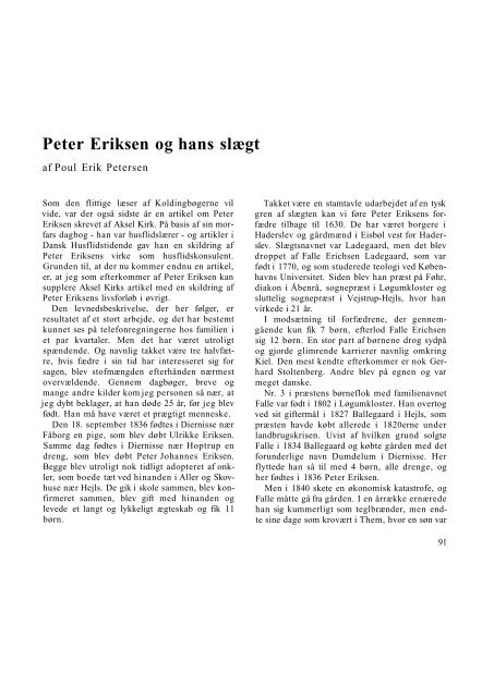 Peter Eriksen og hans slægt