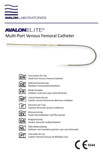 Multi-Port Venous Femoral Catheter - Avalon Laboratories, LLC ...