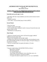 Shoulder - SLAP II IV Complex Arthroscopic Labral Repair Protocol