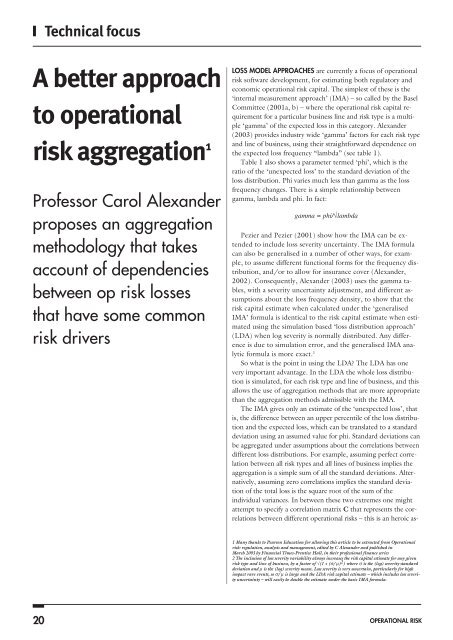 A better approach to operational risk aggregation1 - Risk.net