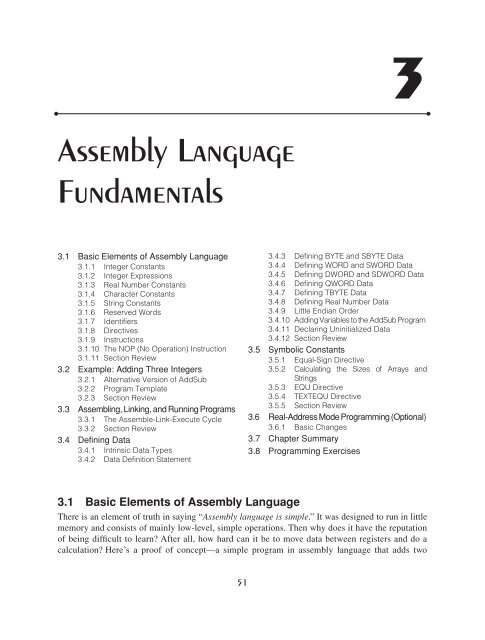 Assembly Language Fundamentals