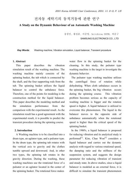 A Study on the Dynamic Behavior of an Automatic ... - MSC Software