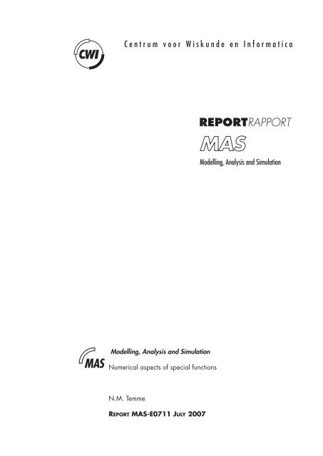 Centrum voor Wiskunde en Informatica - CWI