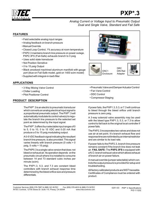 PXP*.3 - INTEC Controls