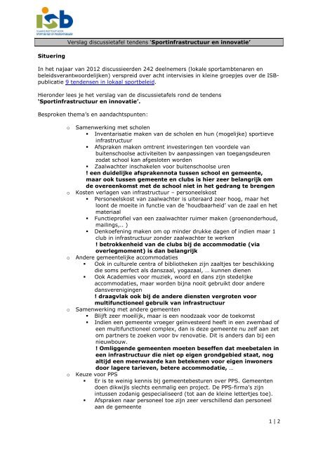 Lees het verslag van de intervisie over deze tendenskaart